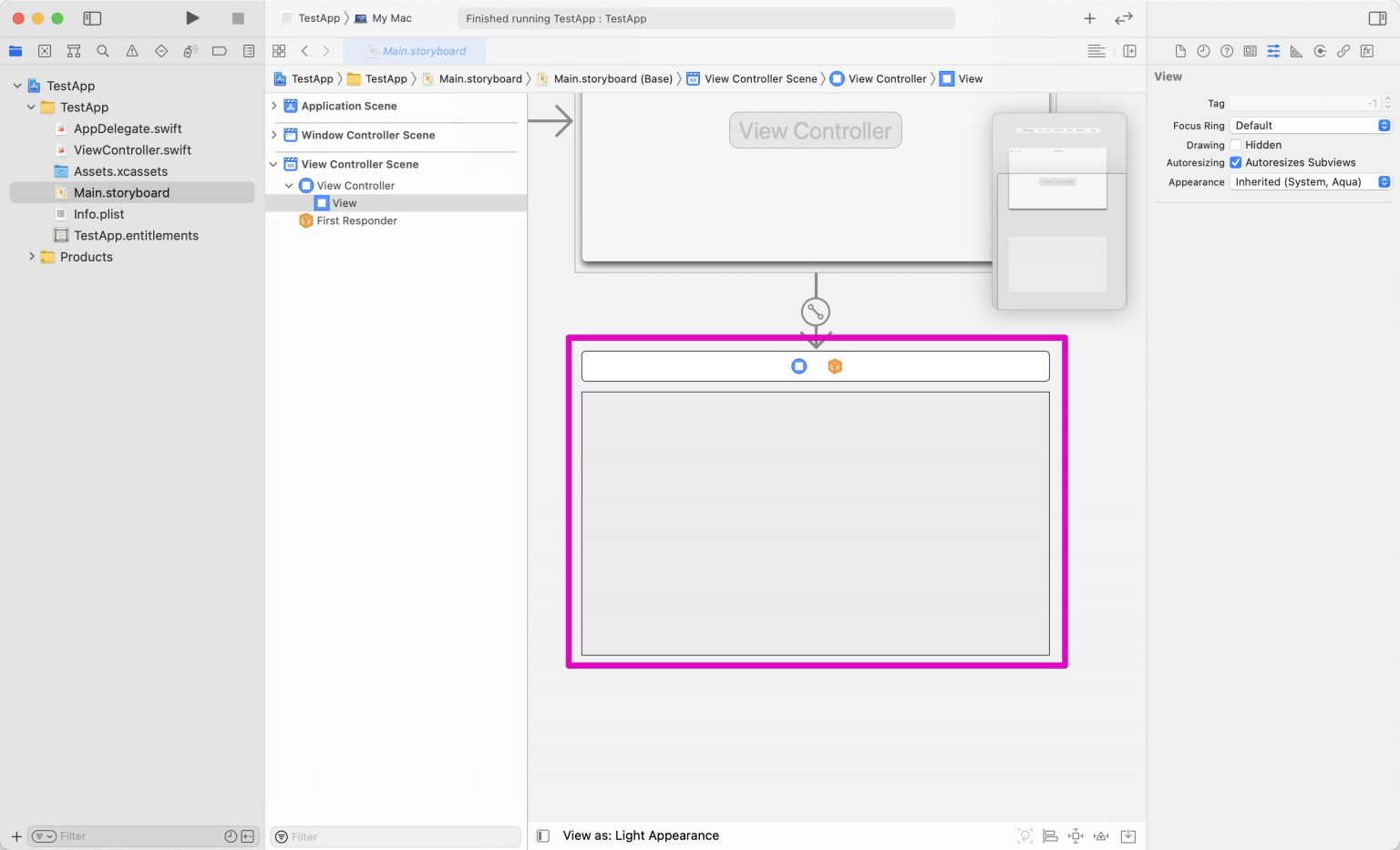 【Xcode】Storyboardを使ってMacアプリ開発に挑戦。