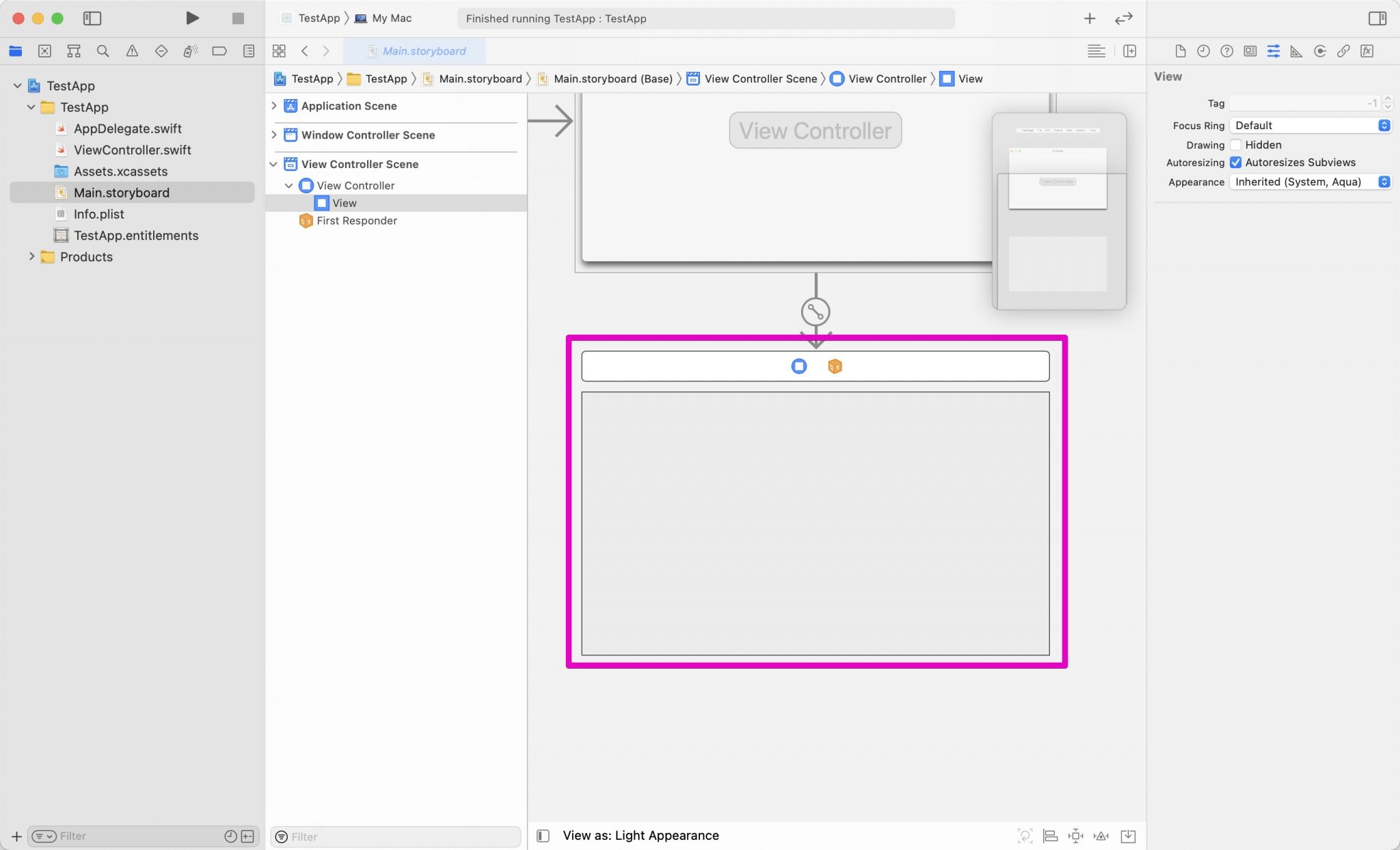 【Xcode】Storyboardを使ってMacアプリ開発に挑戦。