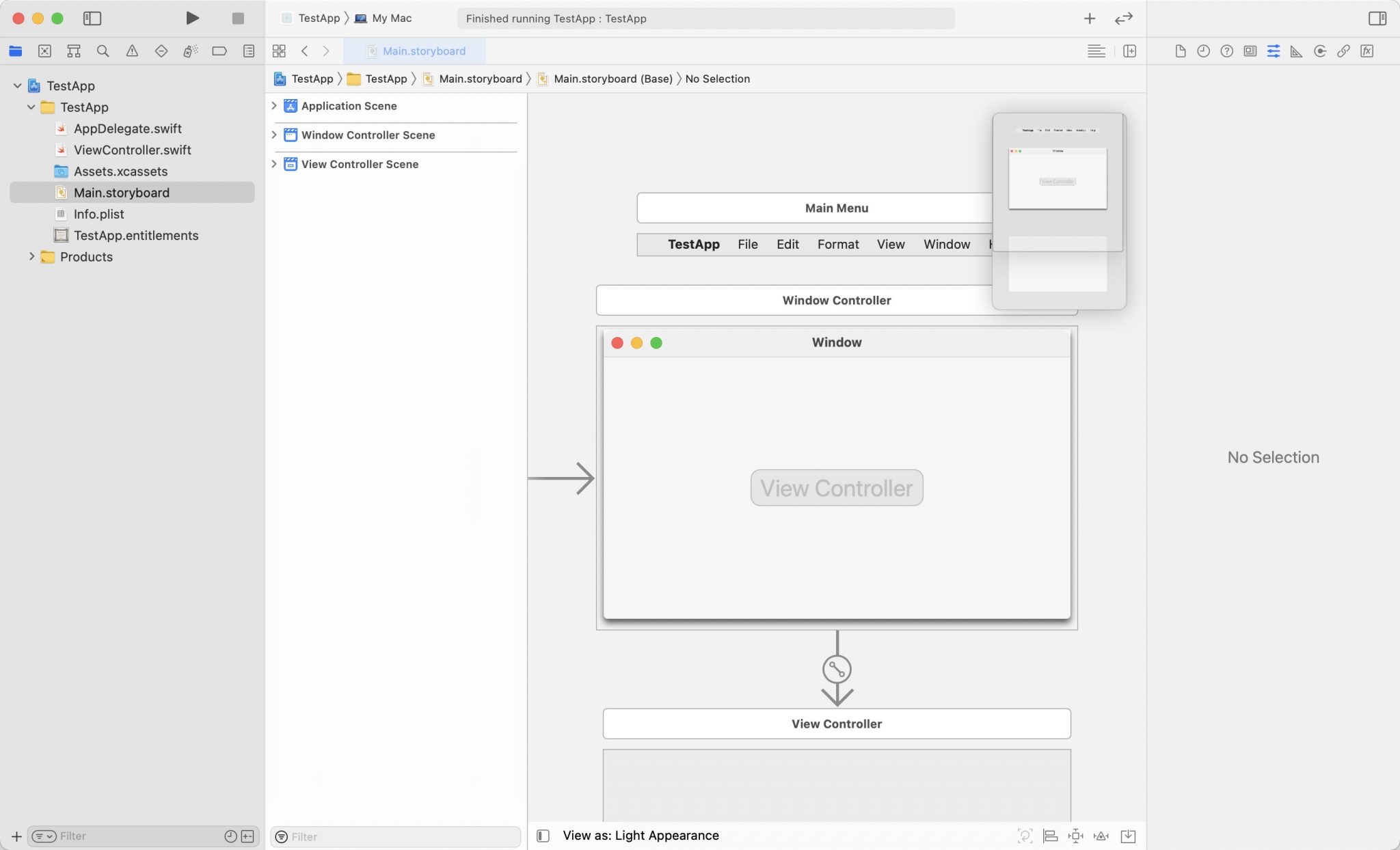 【Xcode】Storyboardを使ってMacアプリ開発に挑戦。