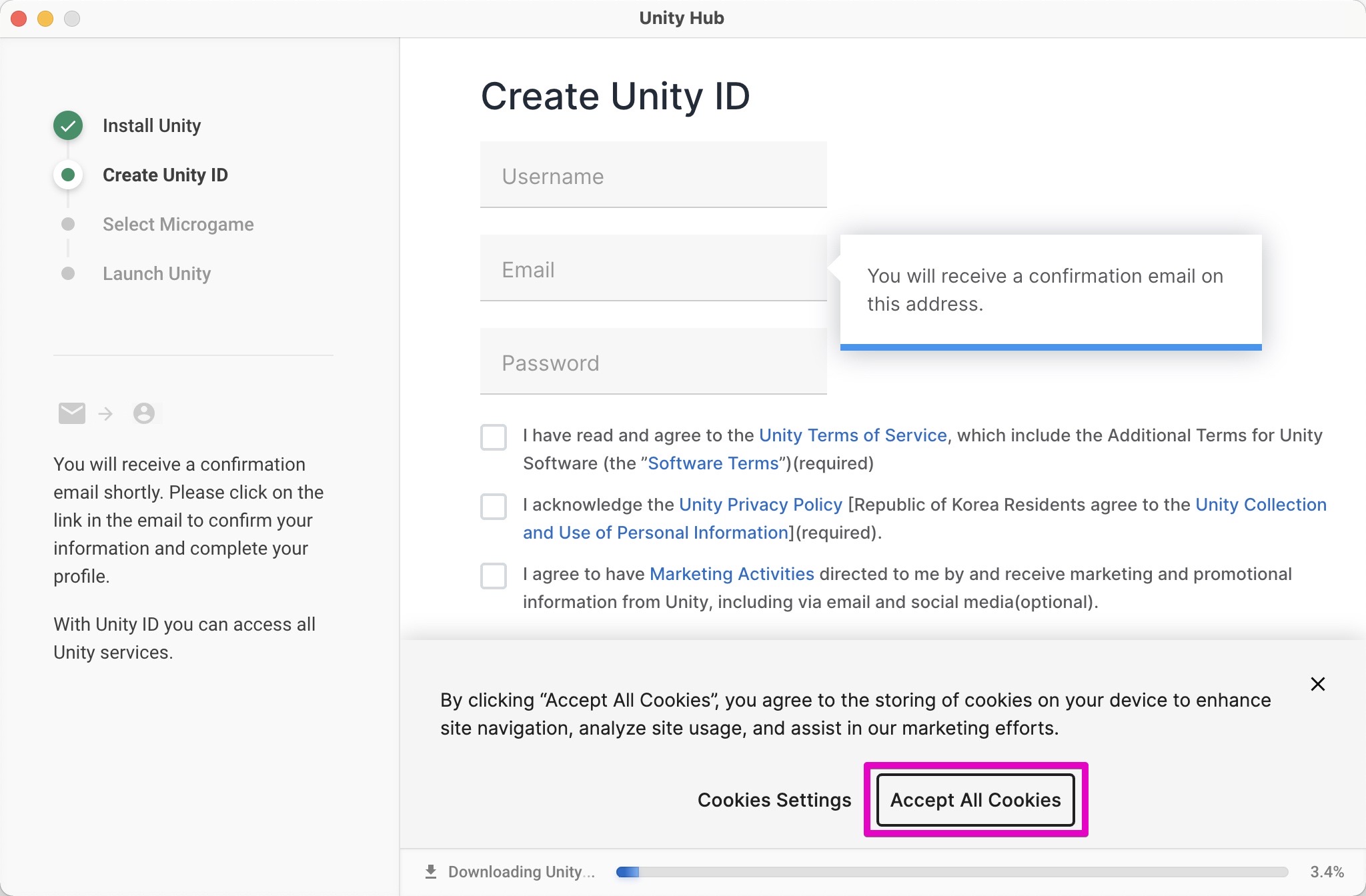 Unityのダウンロードとインストールの方法【Mac】
