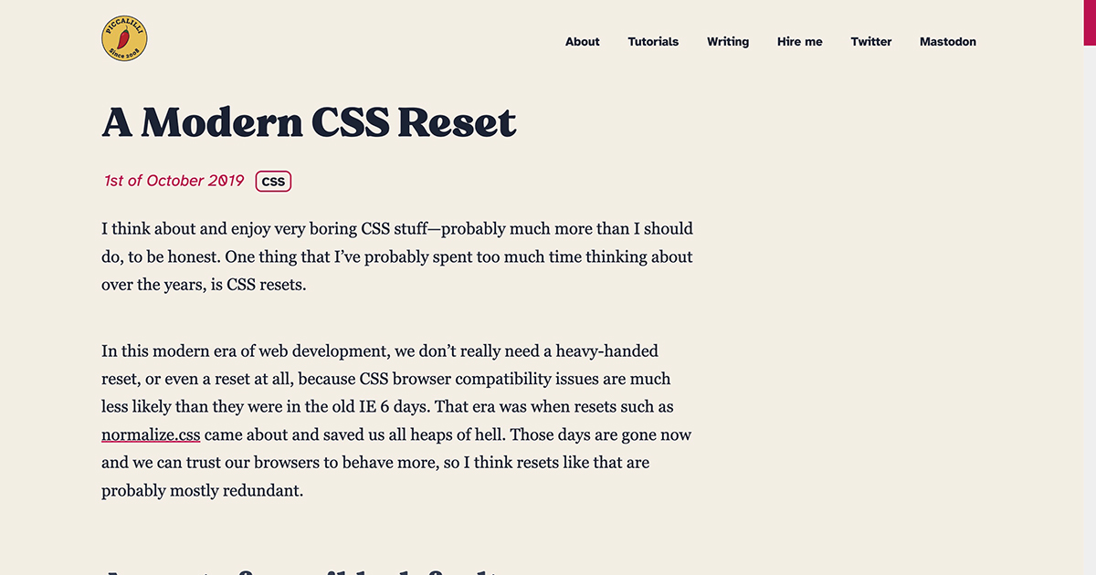リセットCSSは何を使う？ 比較と使い方