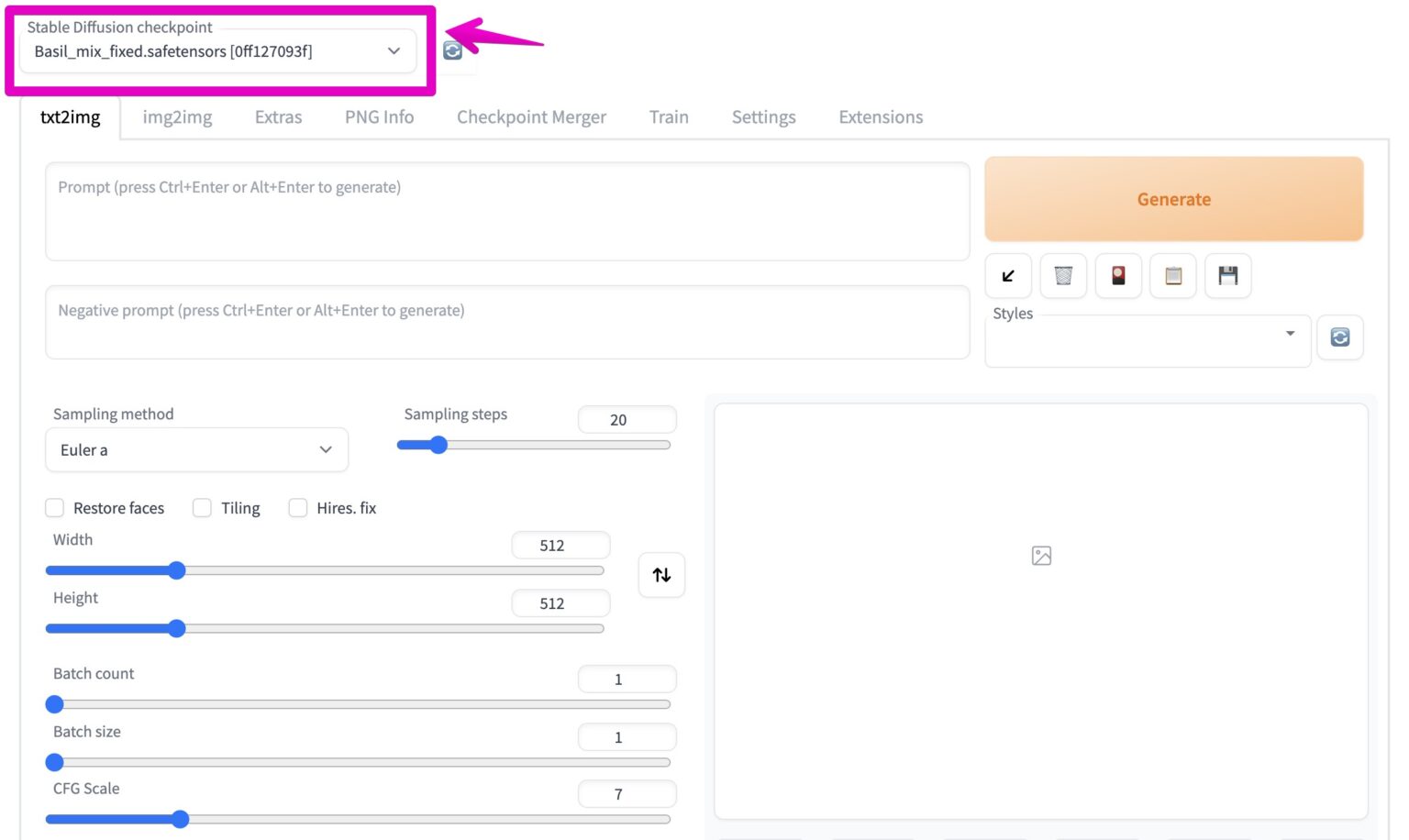 【Colab】basil mixを使って、すごく可愛いイラストを生成しよう！