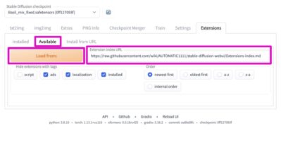 【Stable Diffusion web UI】生成したイラストの履歴を表示する方法
