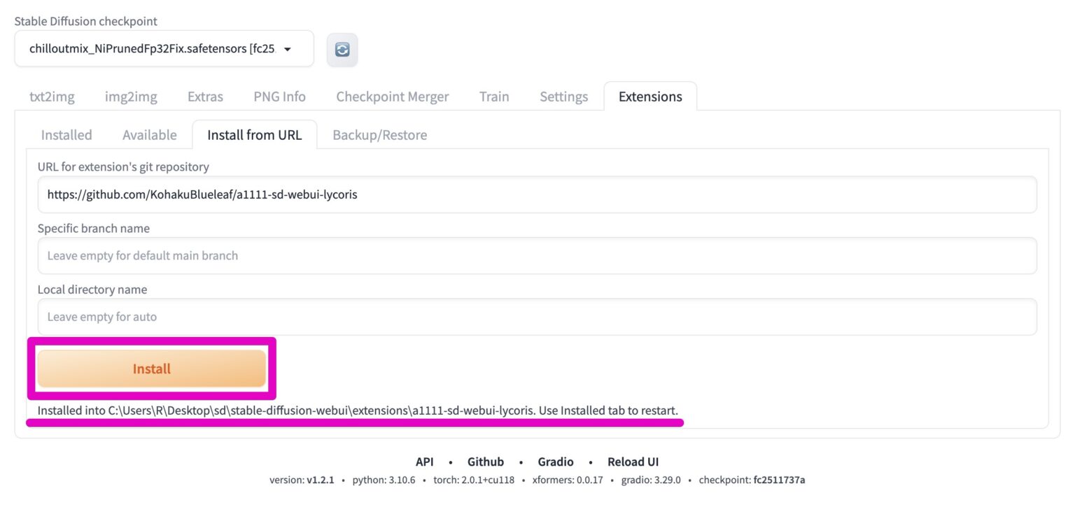 【Stable Diffusion web UI】LyCORISの使い方（Colabにも対応）